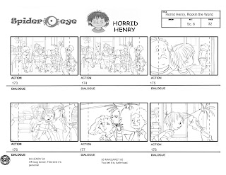 Lincoln Adams Storyboard Art: Horrid Henry "Rockin' the World" Excerpts 2