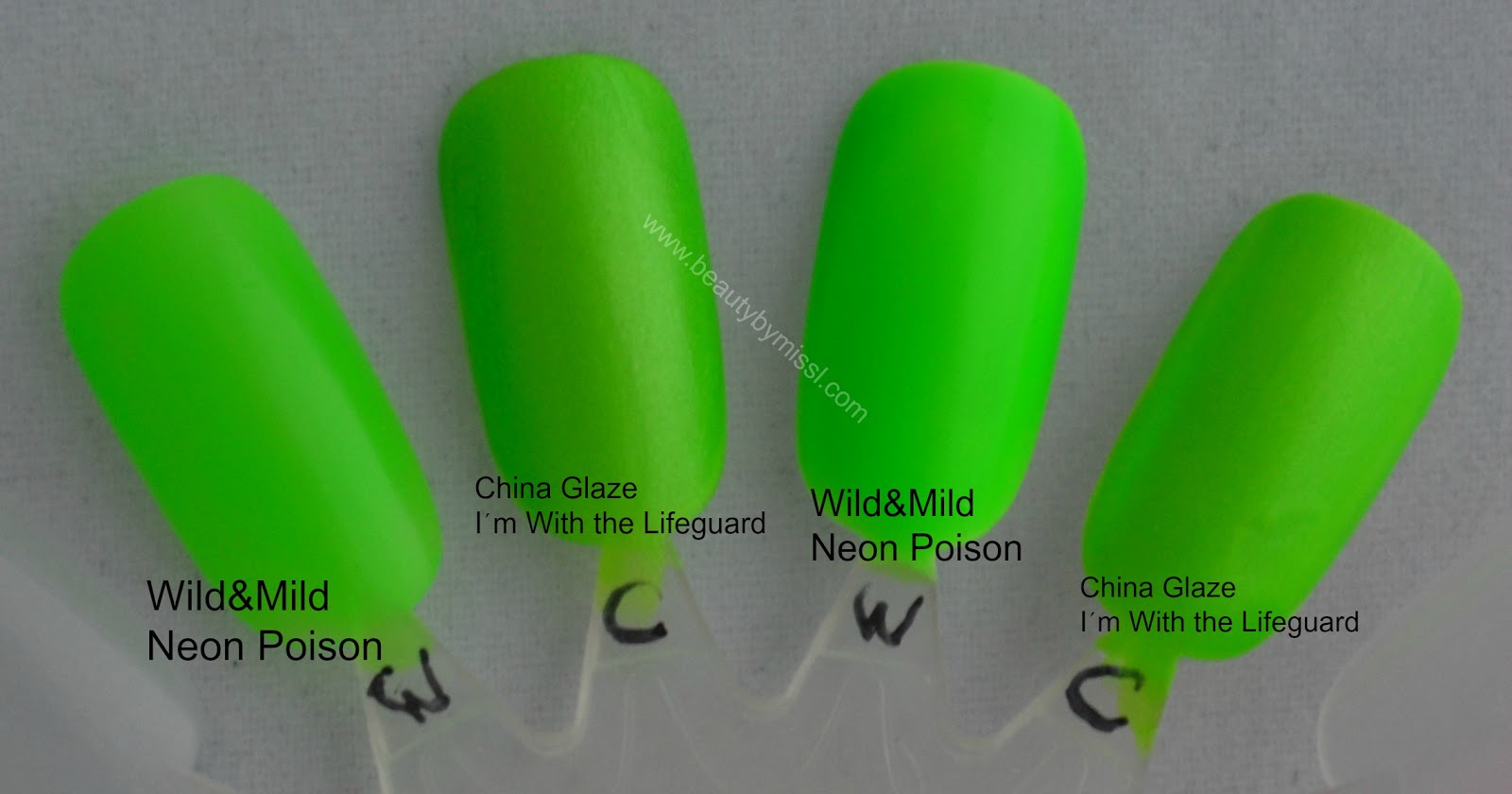 Comparison: Neon Poison VS I´m With the Lifeguard - Beauty by Miss L