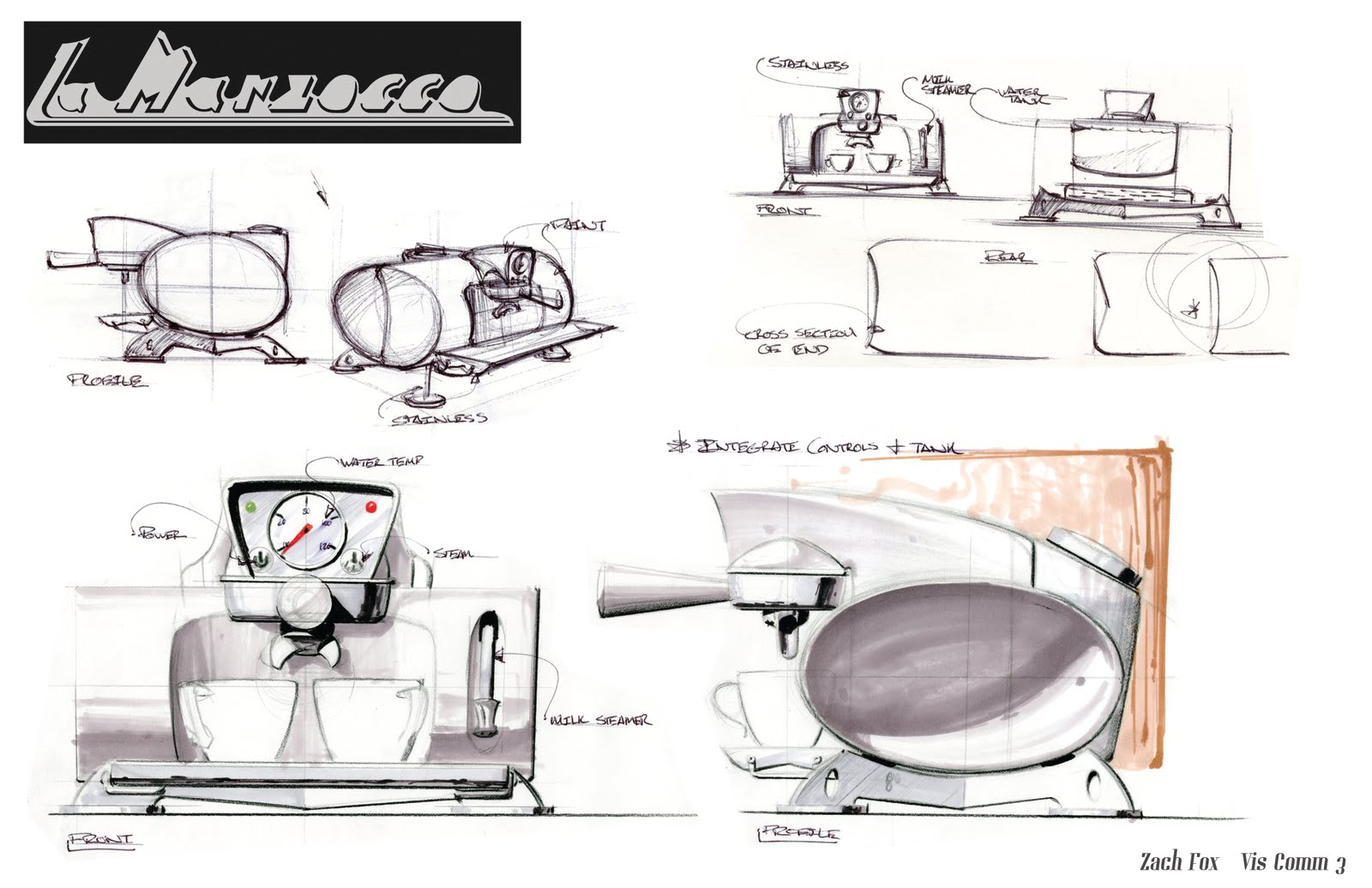 The Industrial Design of Zach Fox: Double Shot Espresso Machine