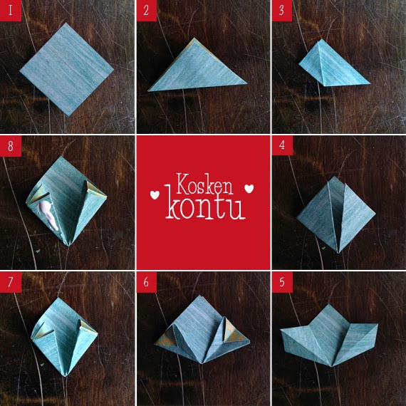 Kosken kontu: Paperikukkia 1/3: Origamikukkien tekeminen