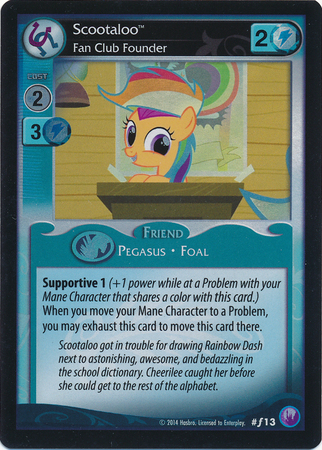 MLP Scootaloo, Fan Club Founder CCG Cards | MLP Merch