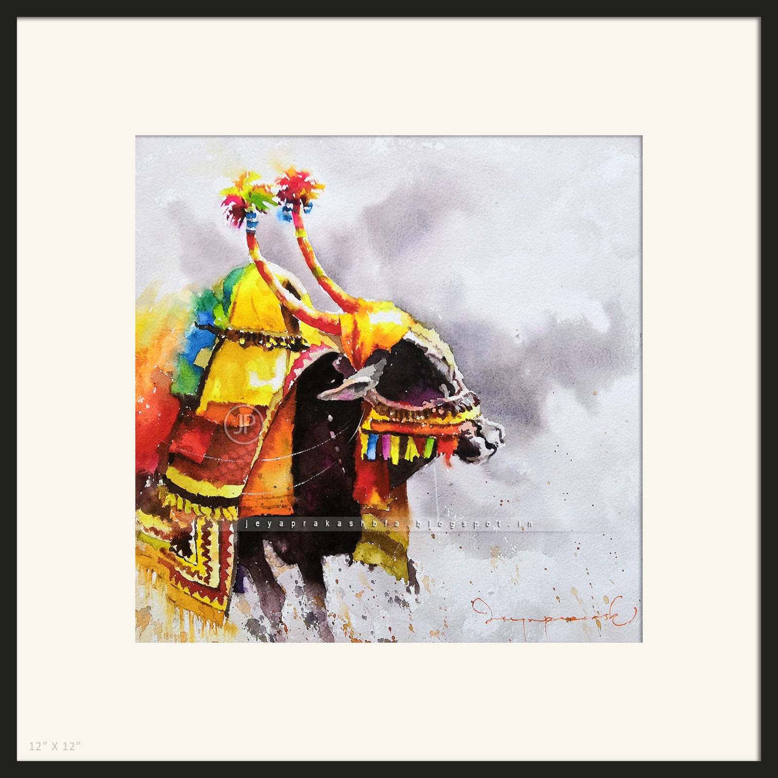South Indian paintings: WATER COLOUR & ACRYLIC PAINTINGS