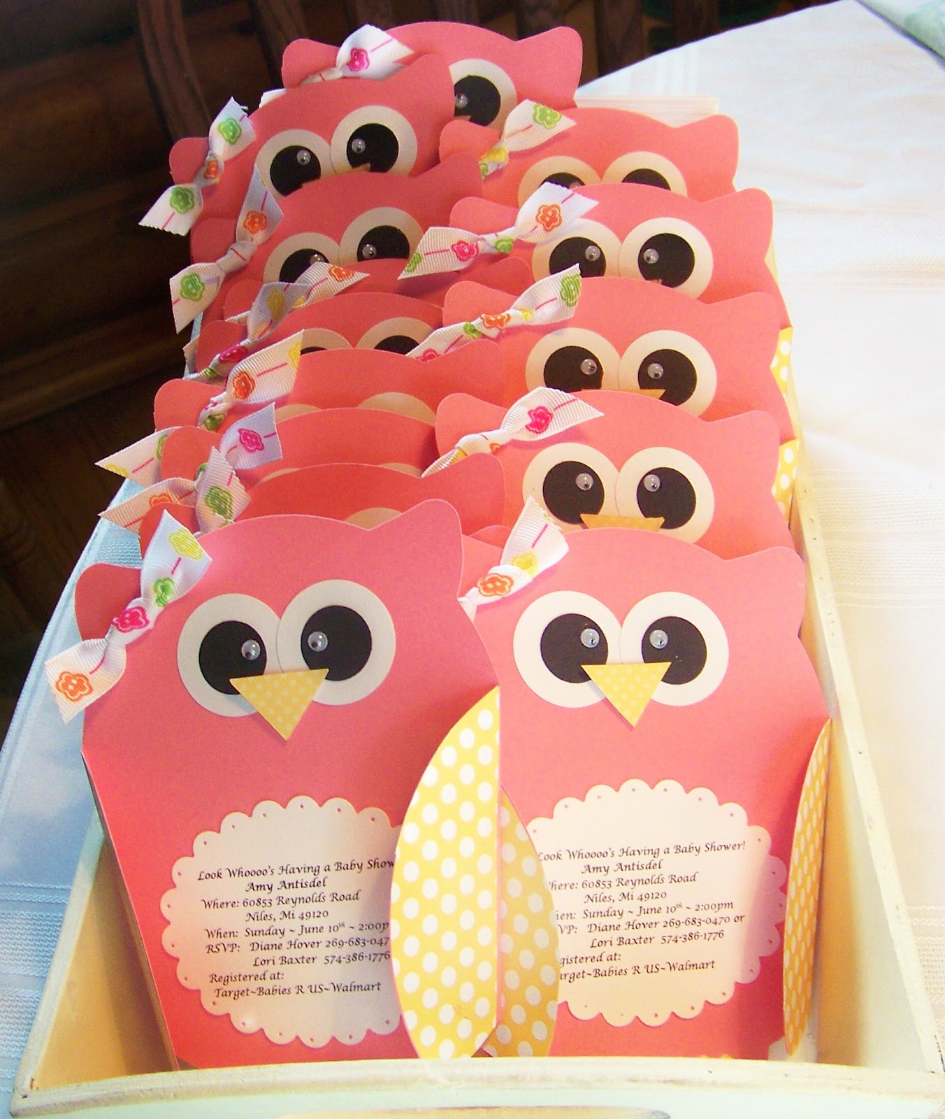 Nellies Nest: Little Owl Invites