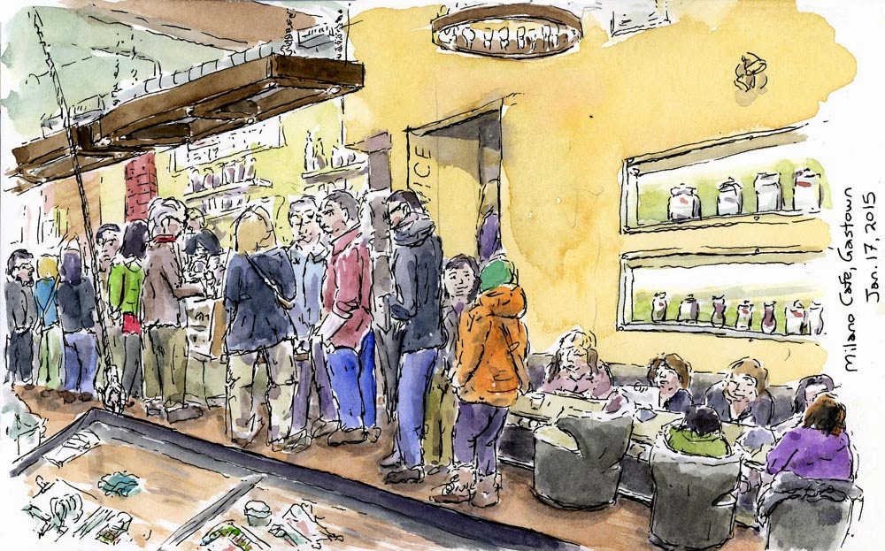 Dave Huggard Drawings: Busy places