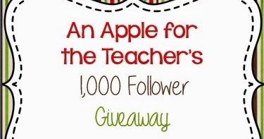 An Apple For The Teacher: 1,000 Follower Giveaway! Win a $25 TpT Gift ...