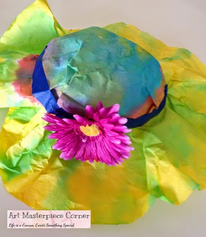 Art Masterpiece Corner: DIY Mother's Day Floppy Hat with Coffee Filters