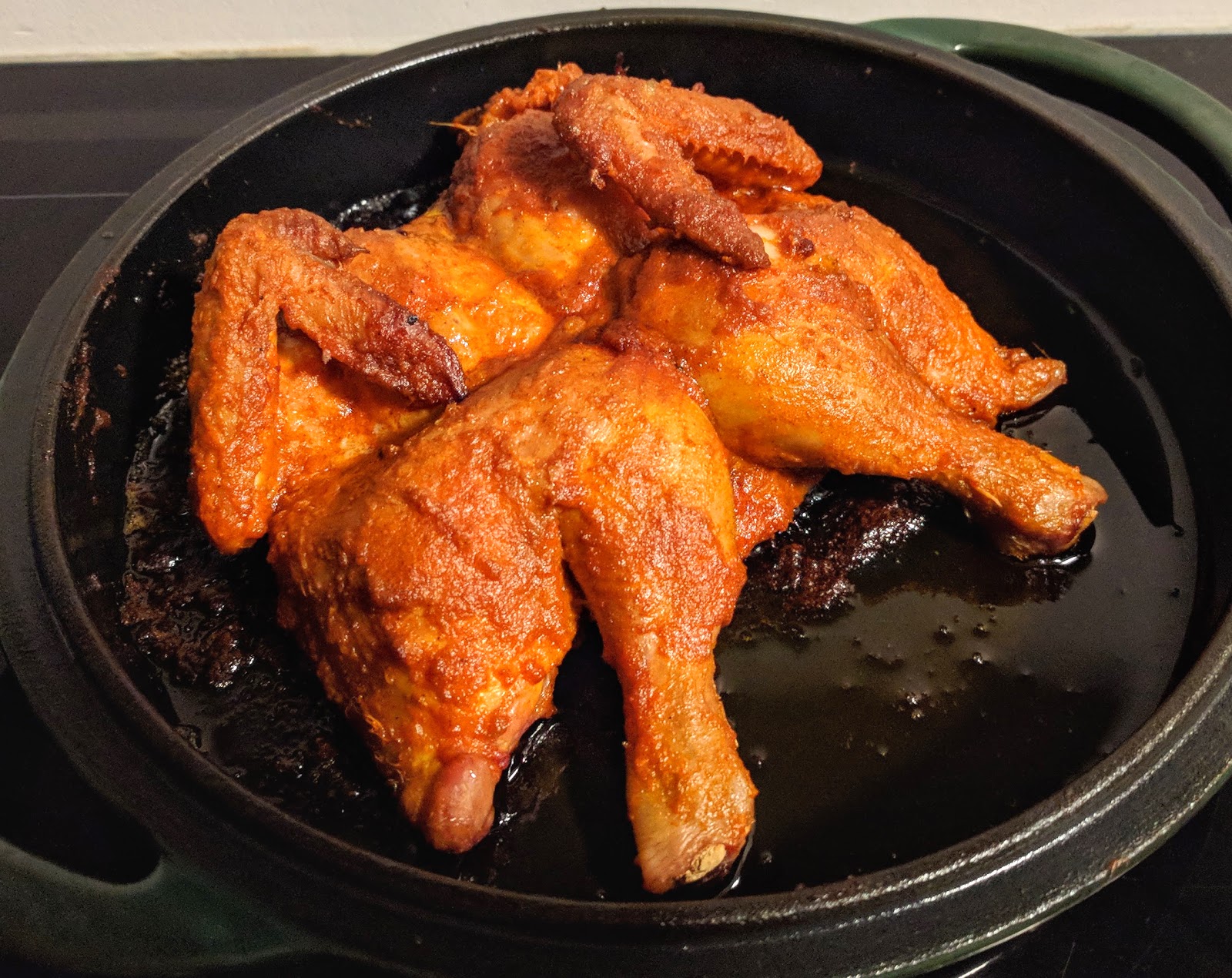 Spatchcock poussin with dijon and paprika butter rub - Kitchen Exile
