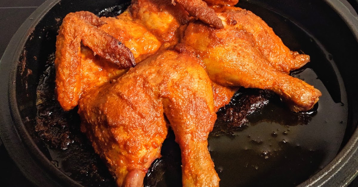 Spatchcock poussin with dijon and paprika butter rub - Kitchen Exile