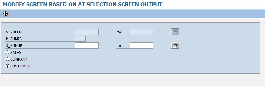 Amarmn.com - SAP ABAP, SAP UI5, SAP Fiori: MODIFY SELECTION SCREEN USING AT SELECTION SCREEN OUTPUT