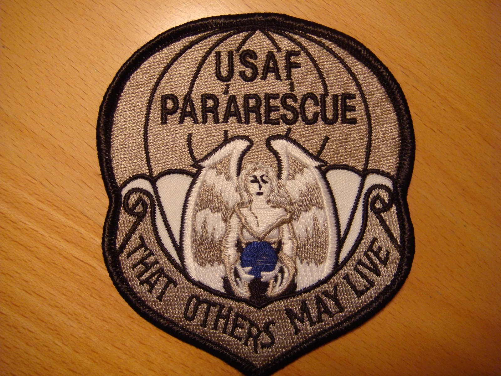 THE USAF RESCUE COLLECTION: USAF Pararescue Silver/Black Edition Patch
