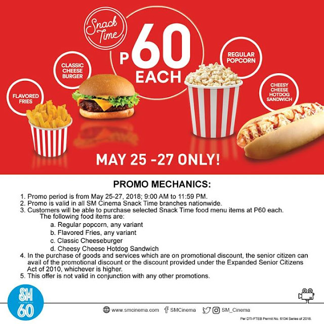 Manila Shopper: SM Cinema Snack Time #AweSM Weekend Promo: May 25-27 2018