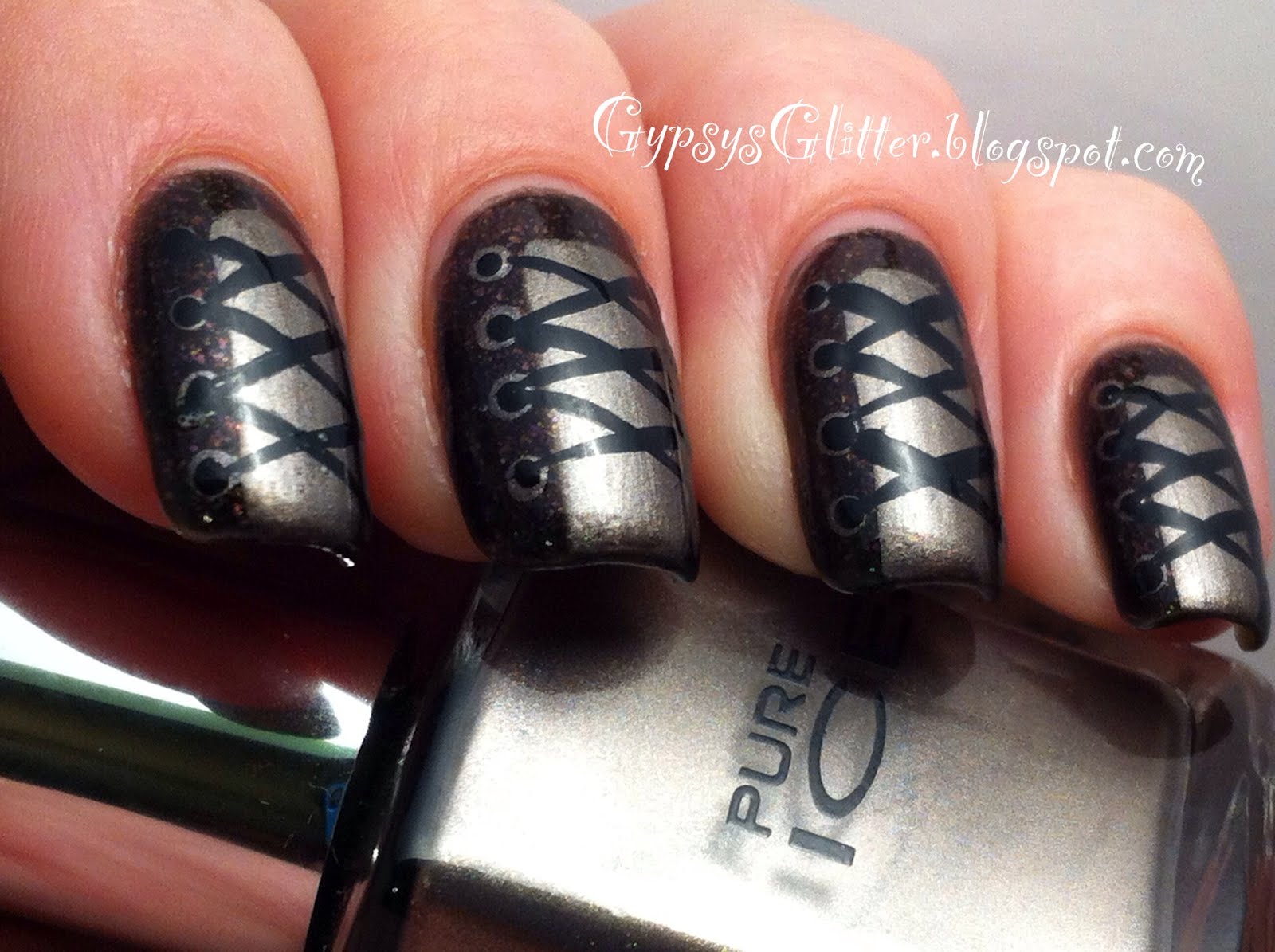 Gypsy's Glitter: Week 8- Corset Nails