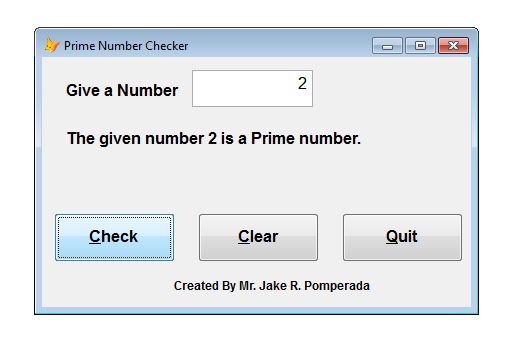 Free Programming Source Codes And Computer Programming Tutorials Prime Number Checker In Visual