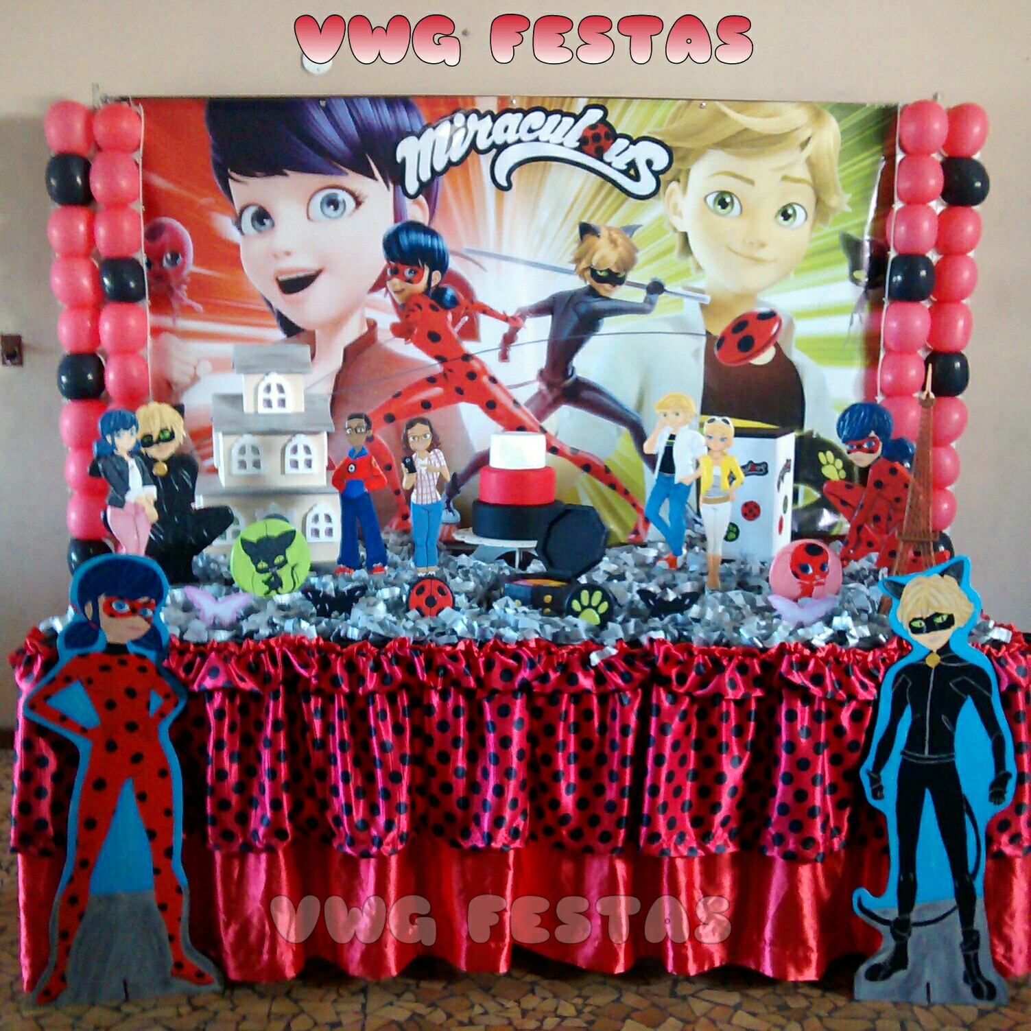 VWG FESTAS - Decoração para festas Infantis.: Tema Miraculous Ladybug e ...