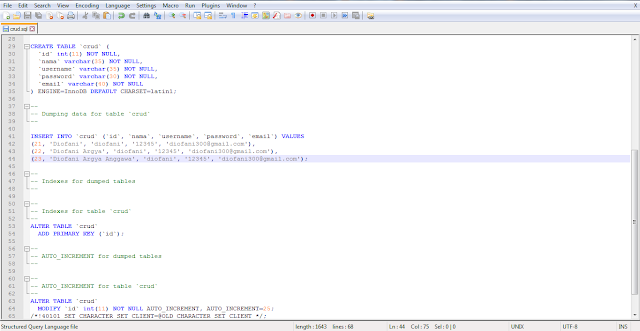 Membuat Program Aplikasi Crud Database Mahasiswa Dengan
