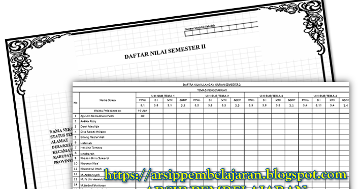 Daftar Nilai Kelas 5 Semester 1 Kurikulum 2013 Revisi 2018 | Arsip ... Daftar Nilai Kelas 5 Semester 1 Kurikulum 2013 Revisi 2018 | Arsip ...