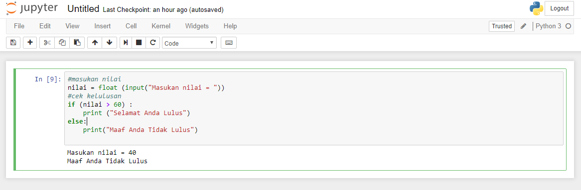 Struktur Kondisi Pada Pemrograman Python | Belajar Python Dasar - Galery-IT