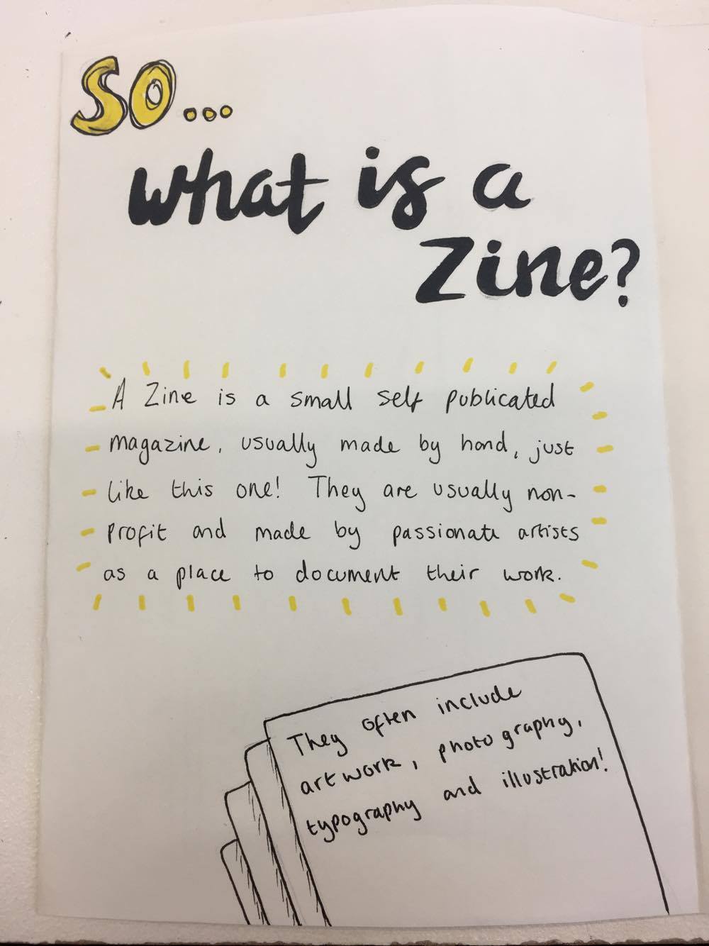 Creating zines with Christian