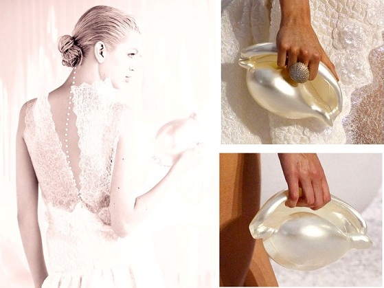 Chanel Ivory Shell Clutch