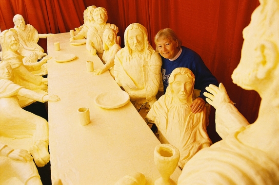 He Died For My Grins: Last Supper Butter Sculpture