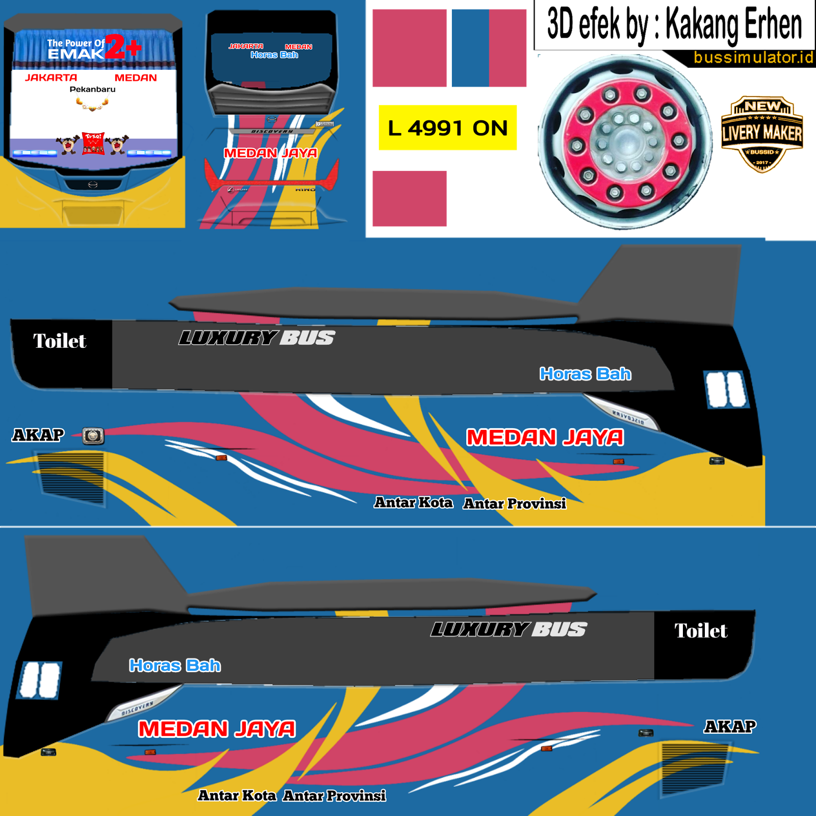 Livery Bus Simulator Indonesia Jernih PNG Bagian V2 - Livery Bus Simulator