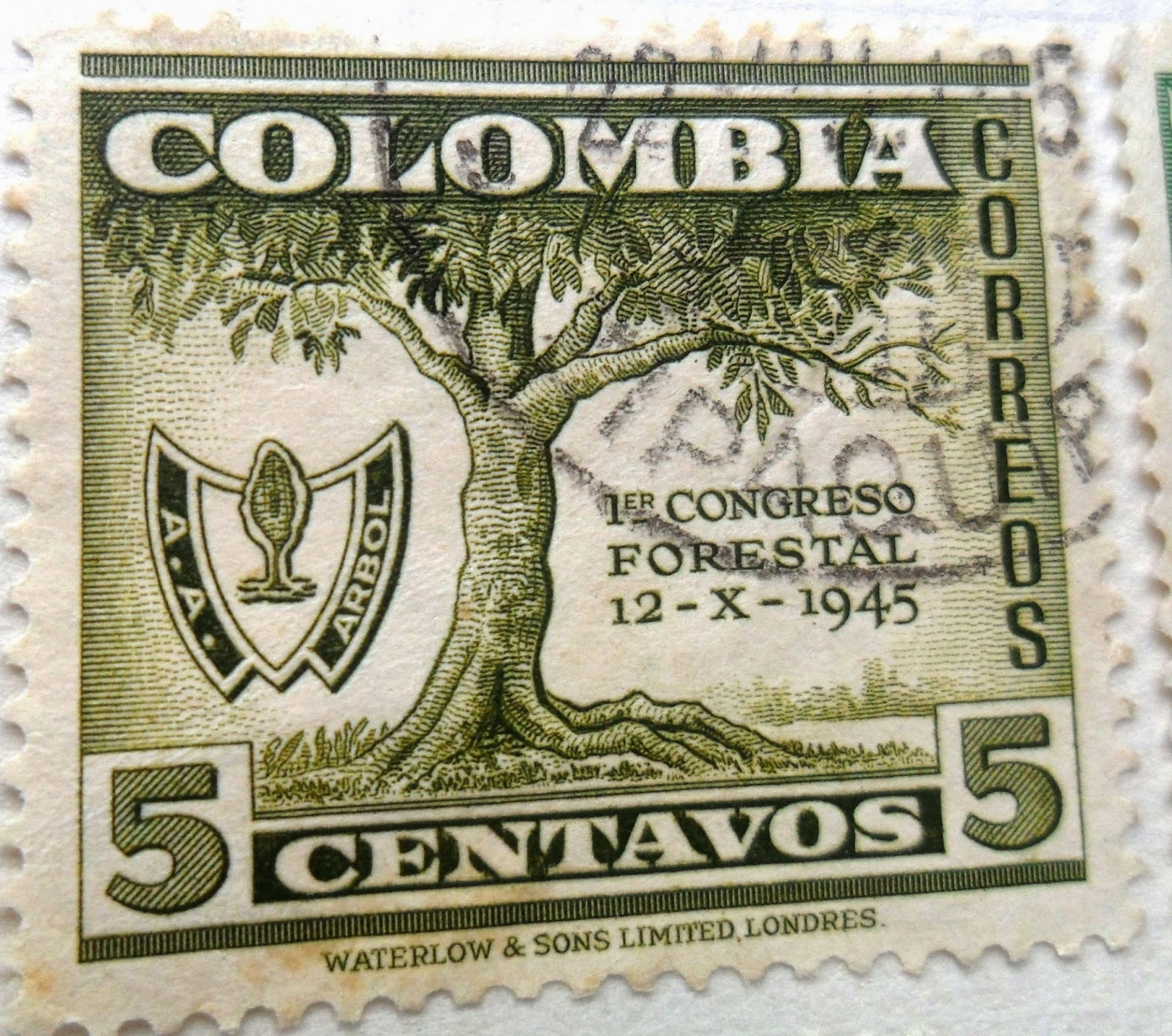 ATTICMARKETSHOP-OLD POSTCARDS-STAMPS : COLOMBIA STAMPS OLD COLLECTION ...