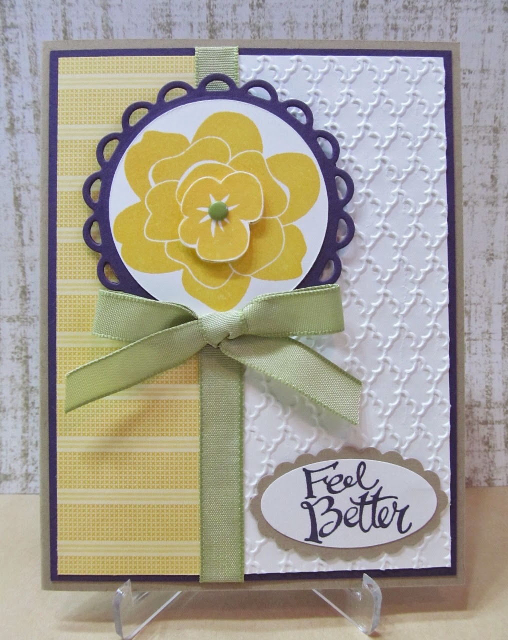 Savvy Handmade Cards: Yellow Flower Feel Better Card
