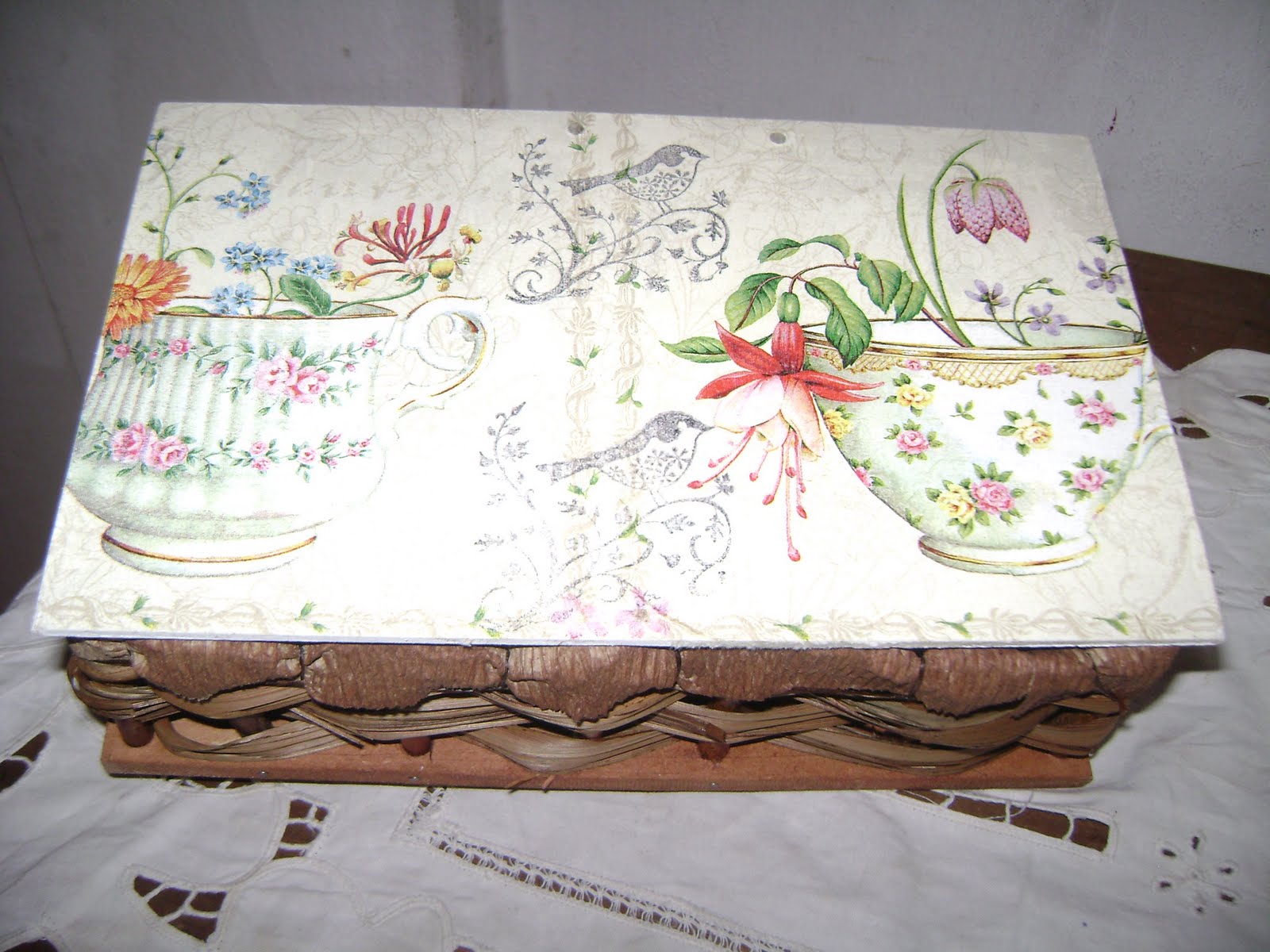 COUNTRY & DECO CHIC DESIGNS by Mabe: CAJAS EN CESTERIA BOTANICA..