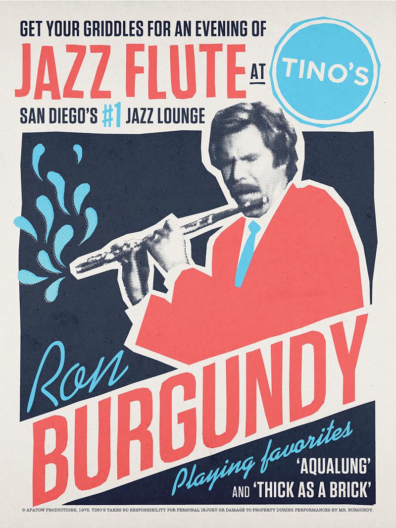 The Geeky Nerfherder: Cool Art: 'Ron Burgundy Jazz Flute At Tino's' by ...