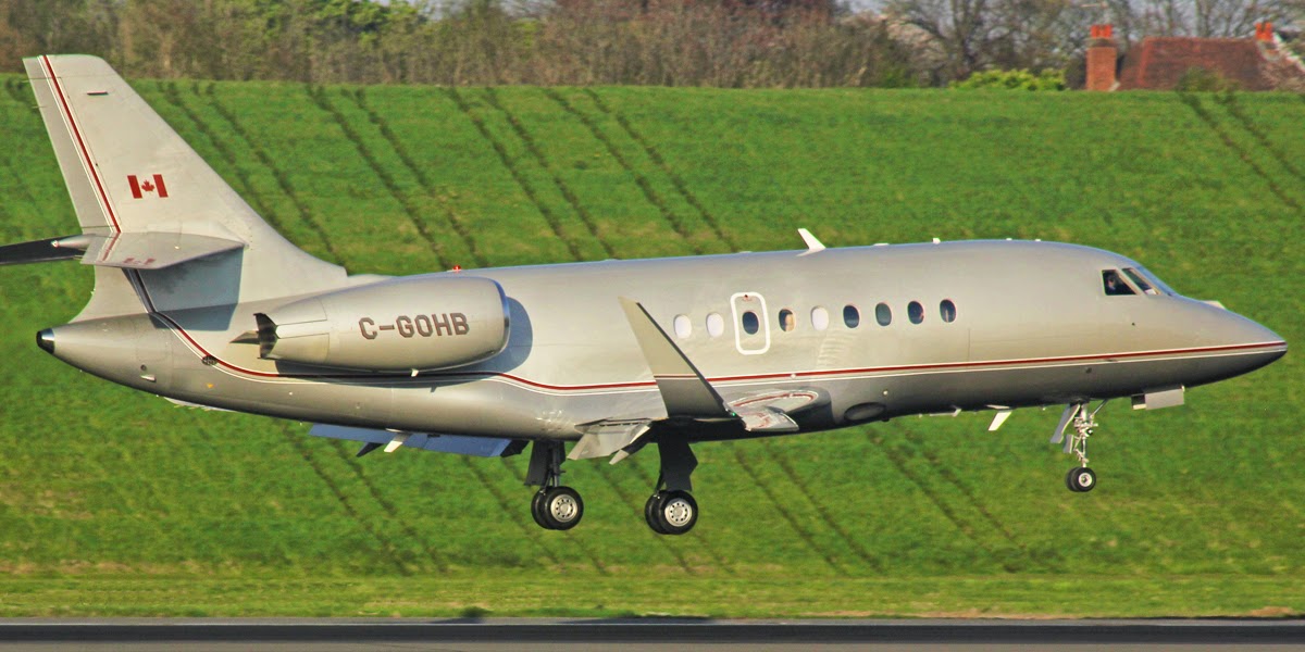 Birmingham Airport Photo Blog: Wednesday 16 April 2014 - Falcon 2000EX ...