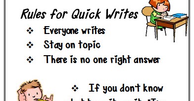 FREE! (Upgraded :) Rules for Quick Writes Poster - Literacy Matters