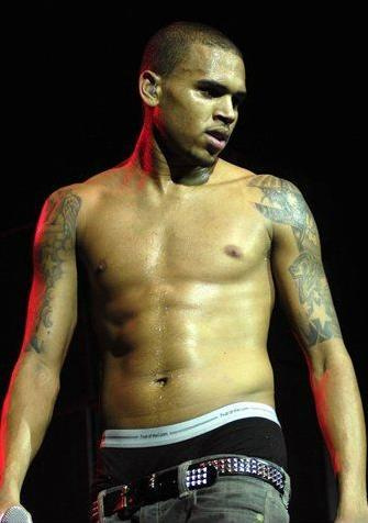 Celebrities In Undiez: Chris Brown in Black Boxer Briefs