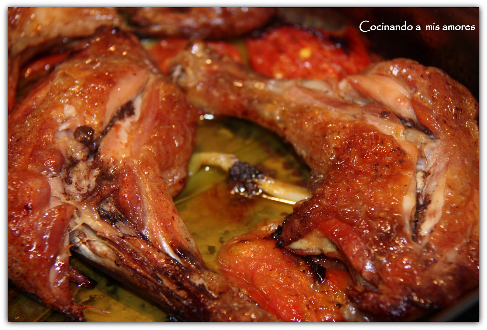 Cocinando a mis amores: Pollo Asado con ajetes y tomate