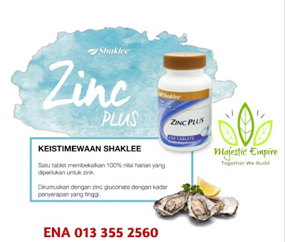 Vitamin Sihat Semulajadi: KEBAIKAN DAN KELEBIHAN ZINC PLUS SHAKLEE