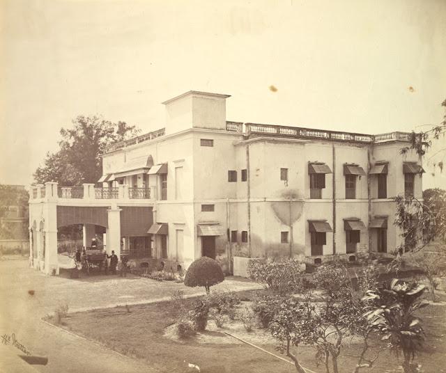 Private House at Cossipore - Calcutta (Kolkata) 1875 - Old Indian Photos