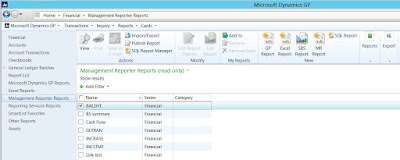 Redbeard's Blog: Dynamics GP 2015 Management Reporter Integration Features