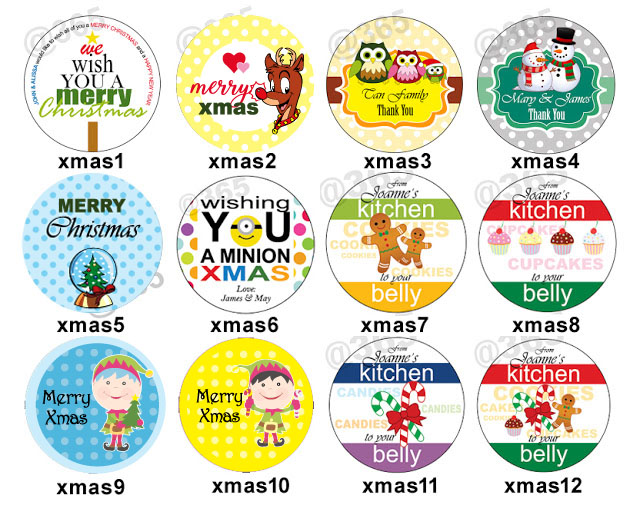 @three65: Christmas Labels (Round)