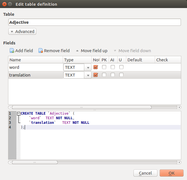 Sqlite database browser