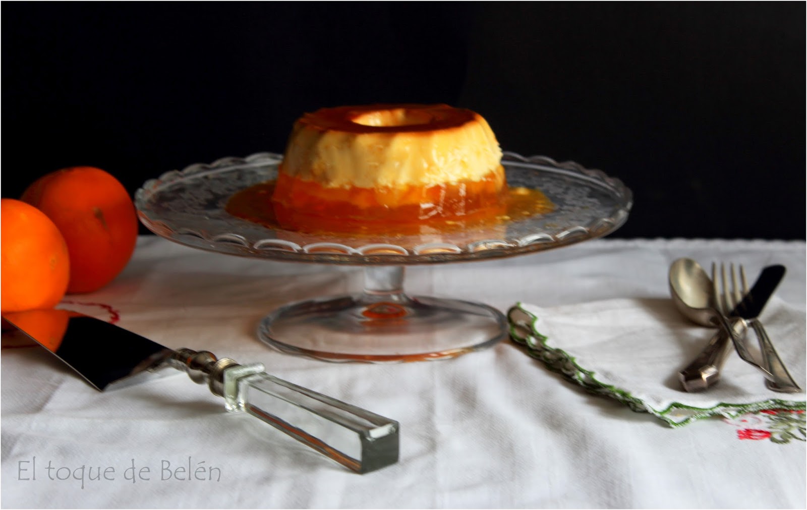 FLAN DE QUESO Y GELATINA DE NARANJAS - El toque de Belén