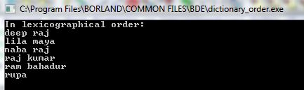 Education for ALL: C Program to Sort Elements in Lexicographical Order (Dictionary Order)