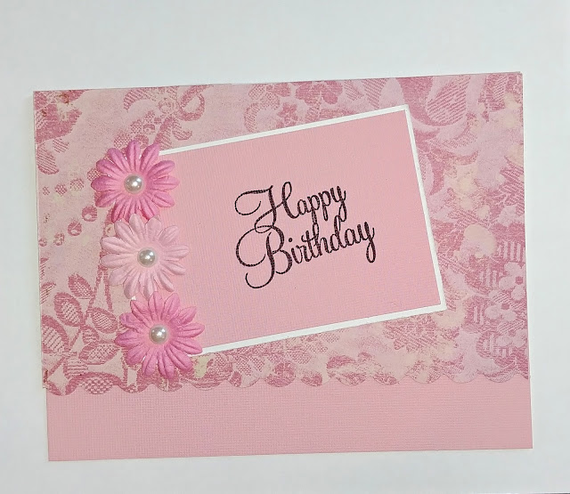 Card Happy: Happy Birthday in Pink