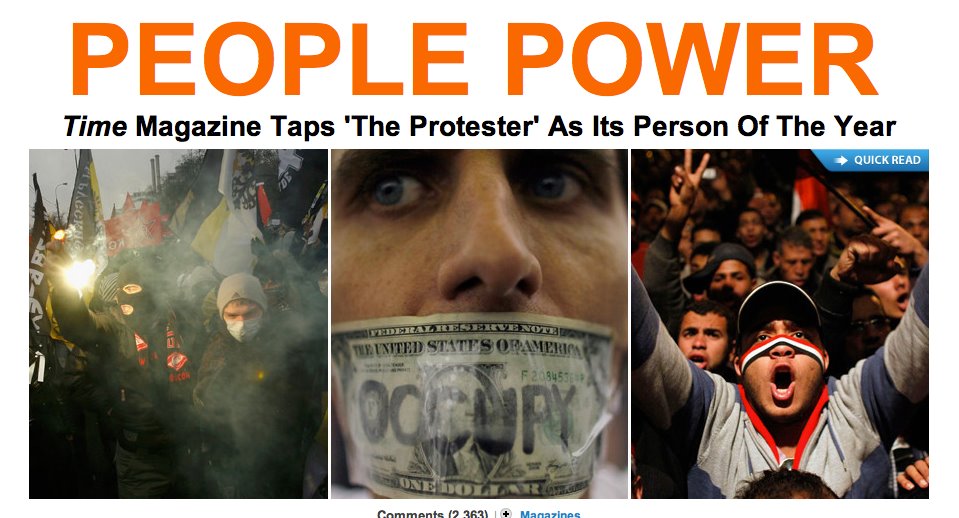 OneAngryQueer: Time Magazine's Person Of The Year: The Protester