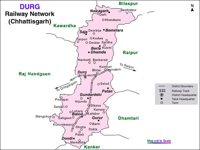 Rail-Map-india: Durg_railway_map