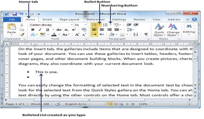 IT (INFORMATION TECHNOLOGY) NOTES: Unit - 4 : Ms-Word List Command