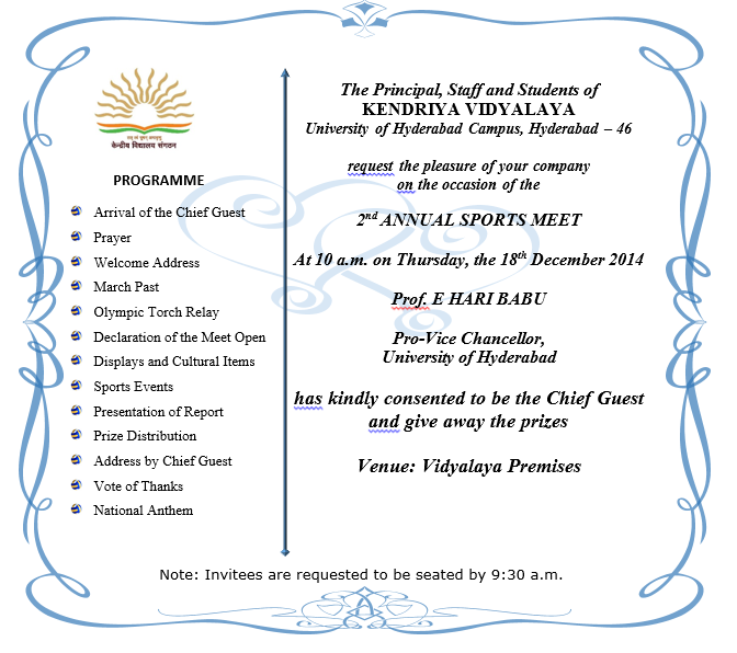 HM, KV UoH: SPORTS DAY WAS CELEBRATED ON 18-12-2014 (THURSDAY)