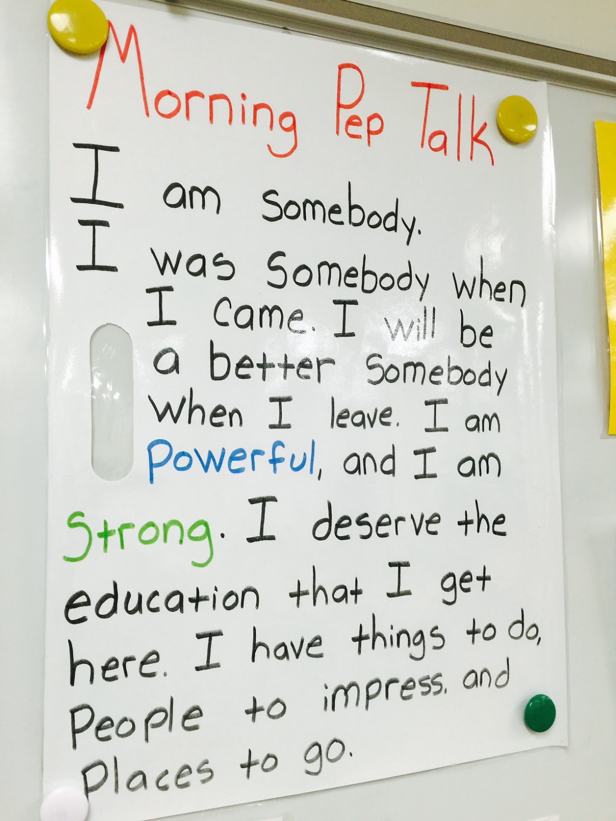 The Carly and Adam Blog: Our Morning Pep Talk