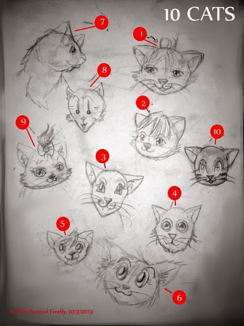 The Factoid Firefly: |- Sketches -| Cats and Face Angles