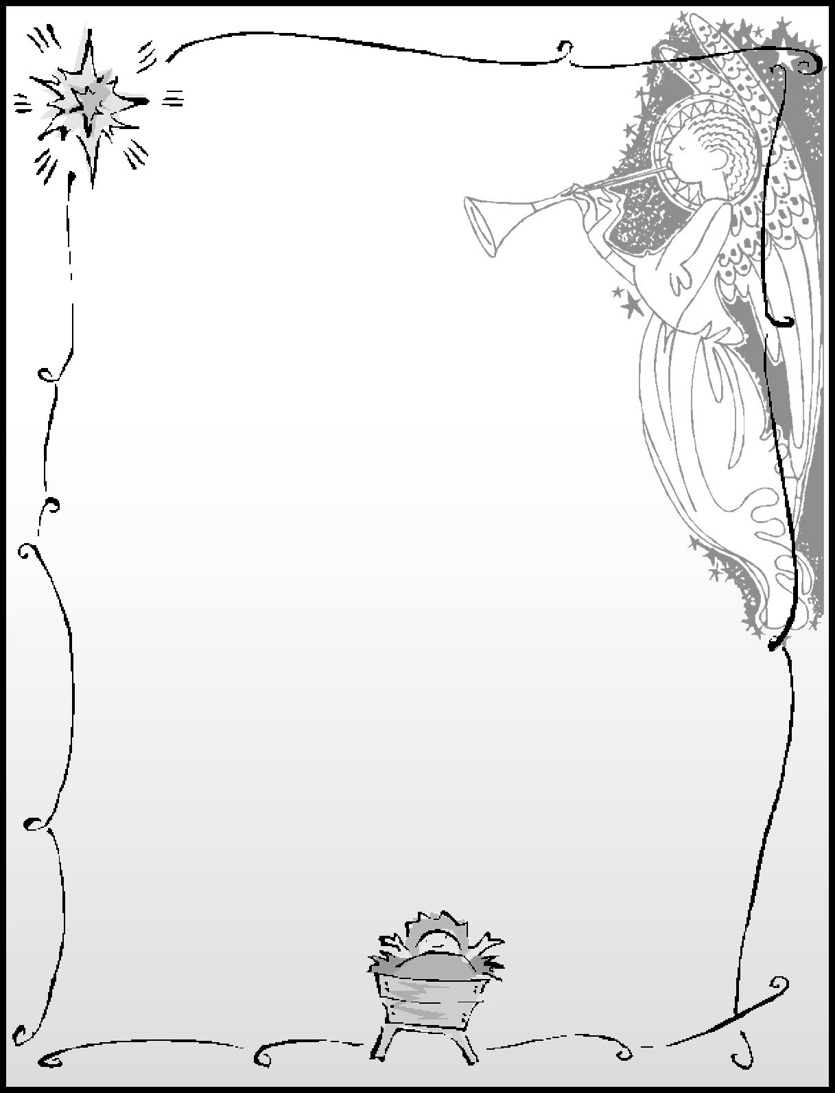 manger scene borders and backgrounds