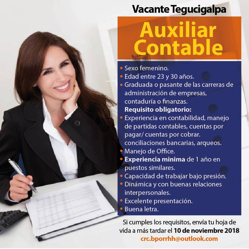 Auxiliar Contable - Tegucigalpa