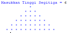 Program Segitiga Sama Kaki Bintang Python